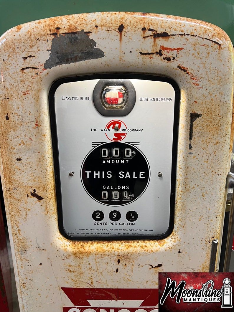 Rustoration 1950s CONOCO Wayne 80 Gas Pump Gas & Oil - Etsy