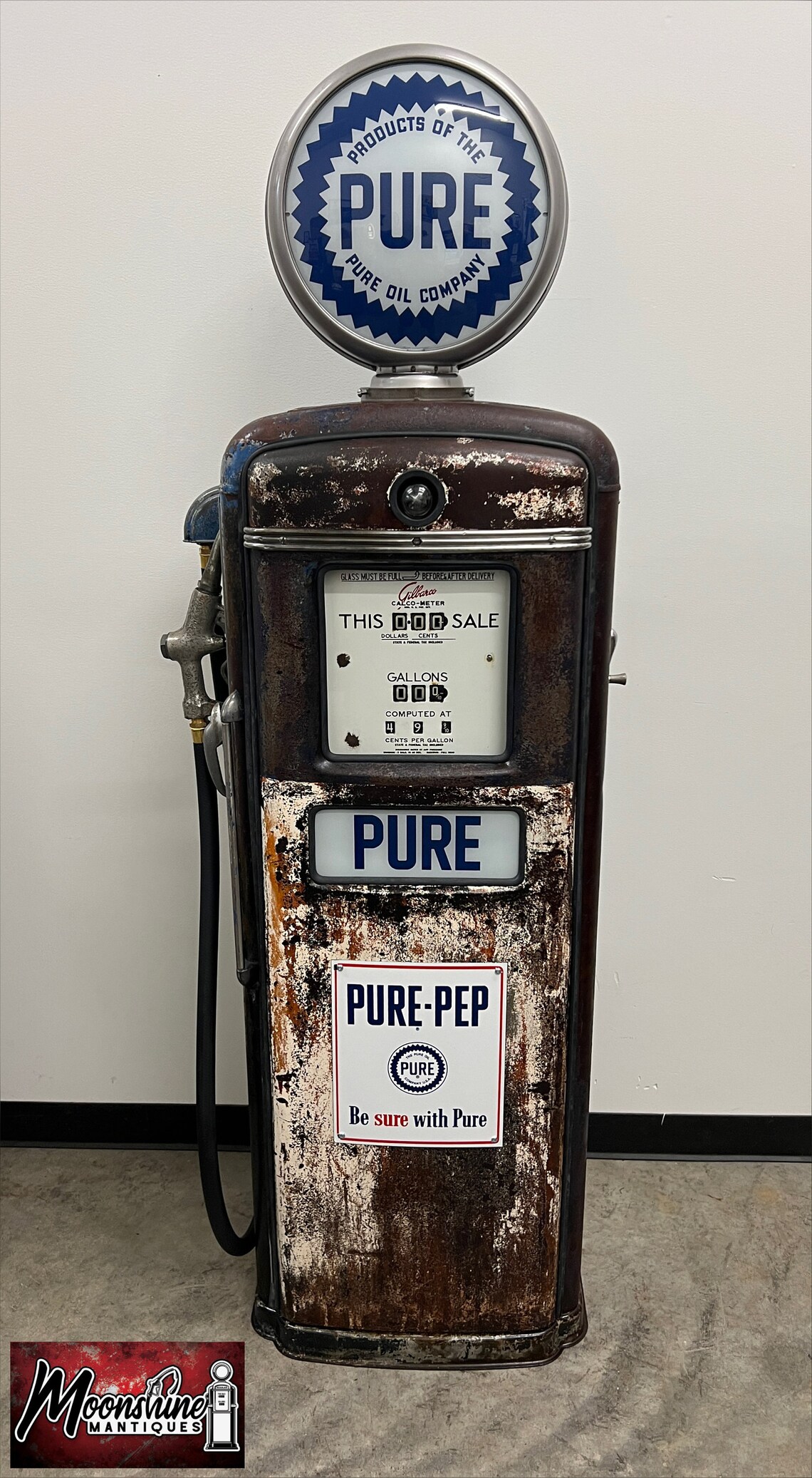 1940s PURE GASOLINE Gilbarco Gas Pump Rustoration - Etsy