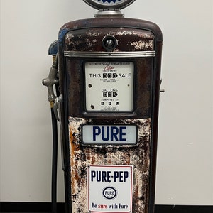 1940s PURE GASOLINE Gilbarco Gas Pump Rustoration - Etsy