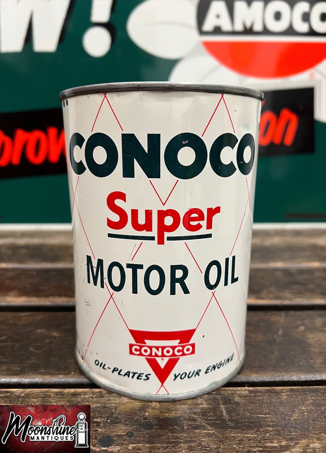 1940s CONOCO SUPER Motor Oil Can 1 Qt. Gas & Oil - Etsy