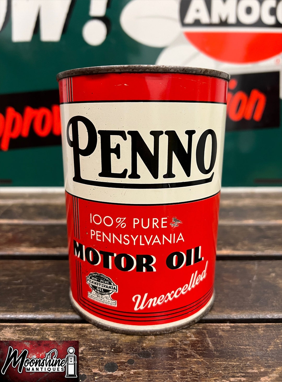 RARE 1950s PENNO Motor Oil Can 1 Qt. Gas & Oil - Etsy