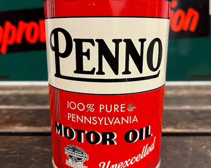 RARE 1950’s PENNO Motor Oil Can 1 Qt. - Gas & Oil - Etsy
