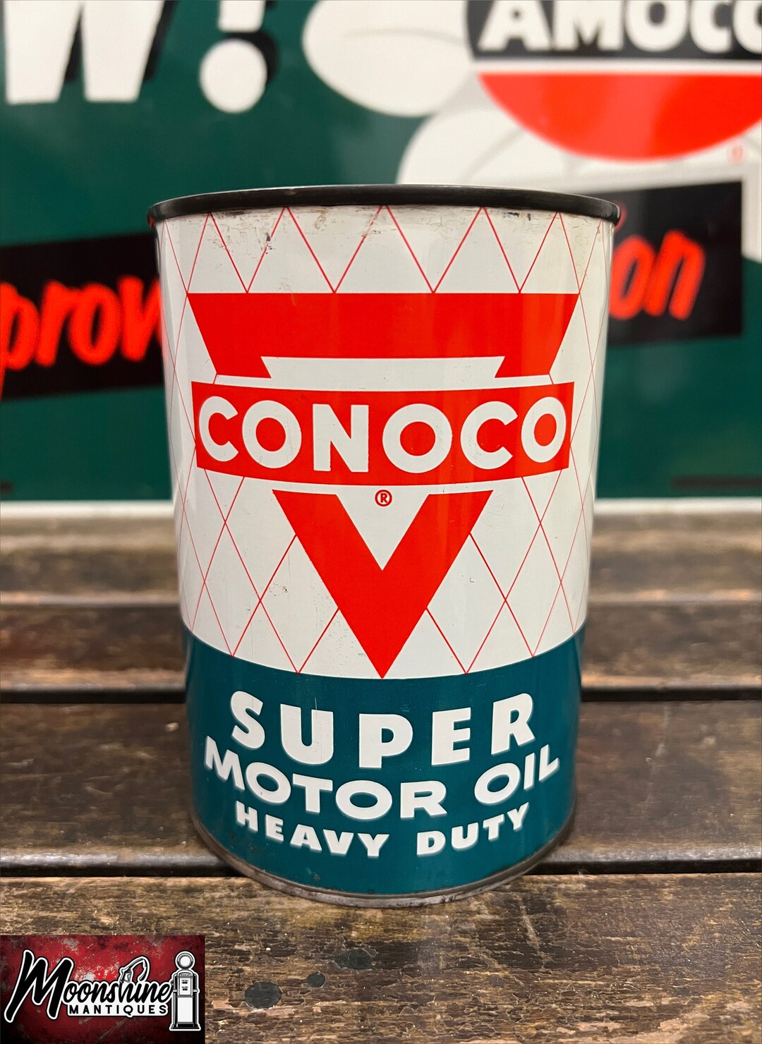 1950s CONOCO SUPER Motor Oil Can 1 Qt. Gas & Oil - Etsy