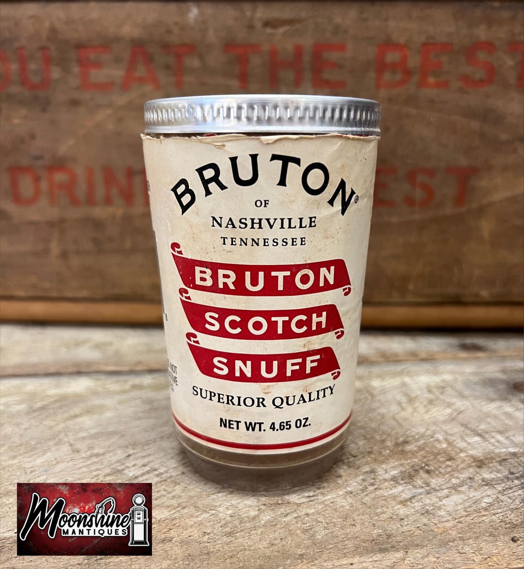 Vtg. BRUTON Scotch Snuff Tobacco Jar - Nashville, Tennessee - Etsy