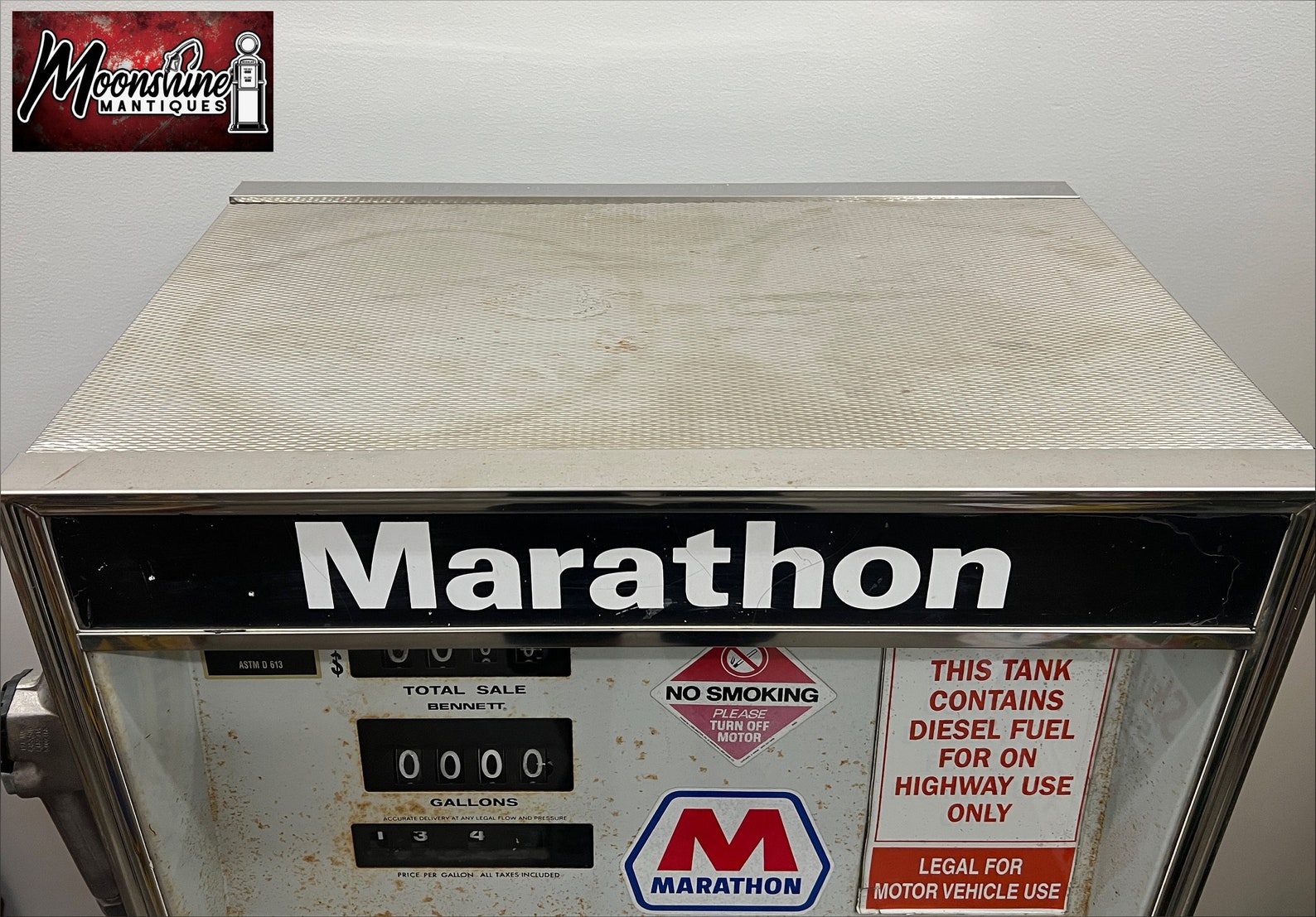 Rustoration 1960s MARATHON DIESEL Bennett Gas Pump Gas and Oil - Etsy