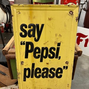 Vintage 1950's PEPSI COLA Sign - Etsy