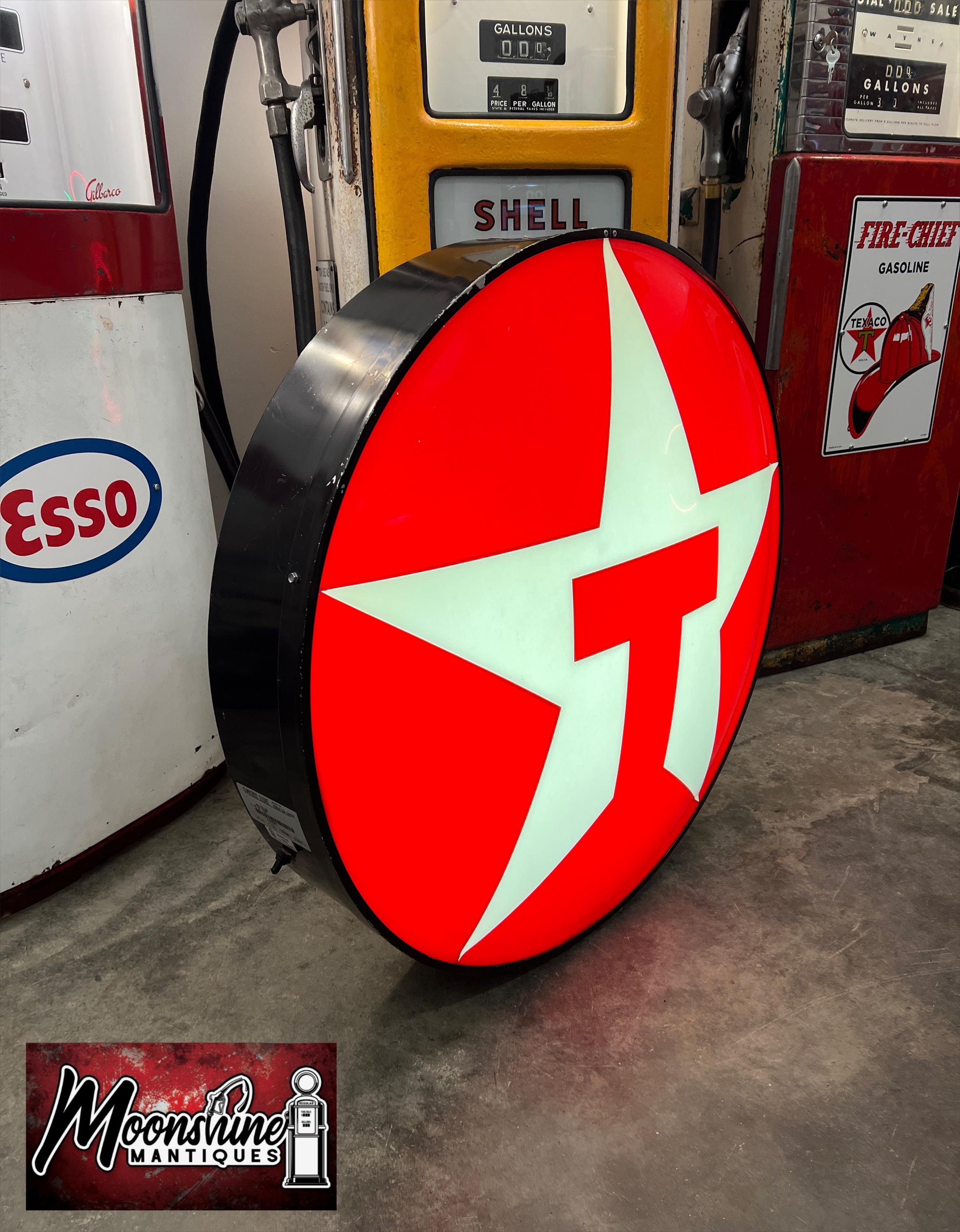 Vtg. TEXACO GASOLINE Light up Service Station Sign Gas & Oil - Etsy