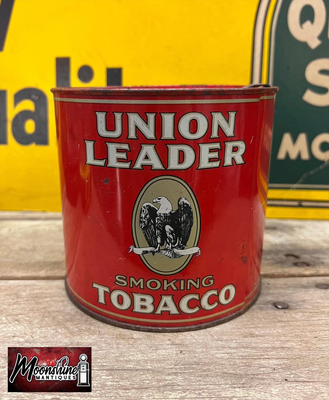 Vtg. UNION LEADER Smoking Tobacco Tin - Etsy