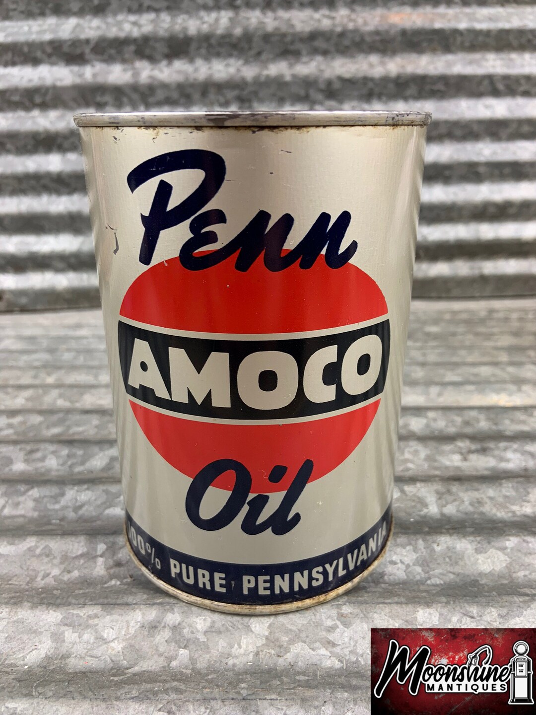Rare 1940s PENN AMOCO Motor Oil Can 1 Qt. Gas & Oil - Etsy