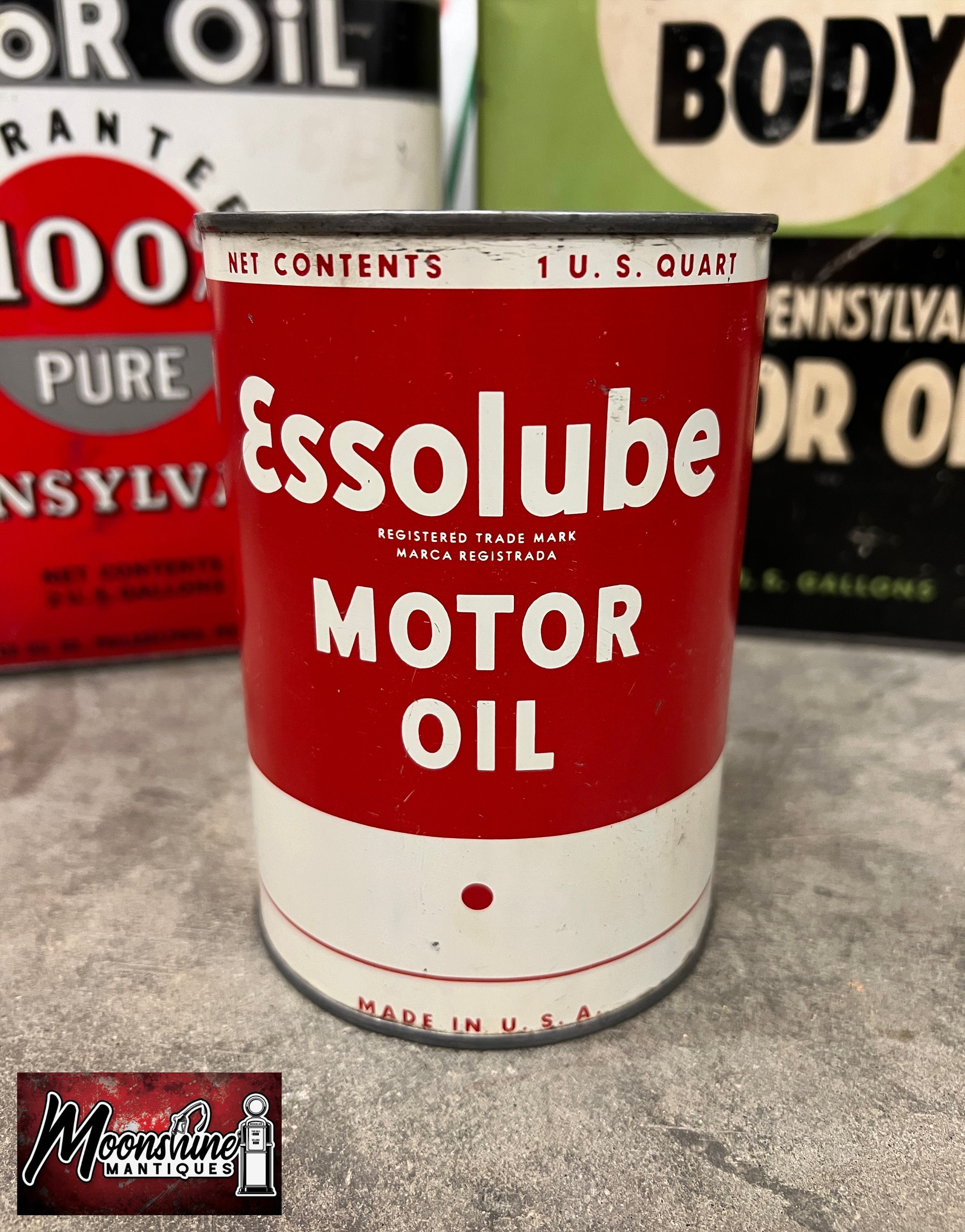 1930s ESSO Essolube Motor Oil Can 1 Qt. Gas & Oil - Etsy