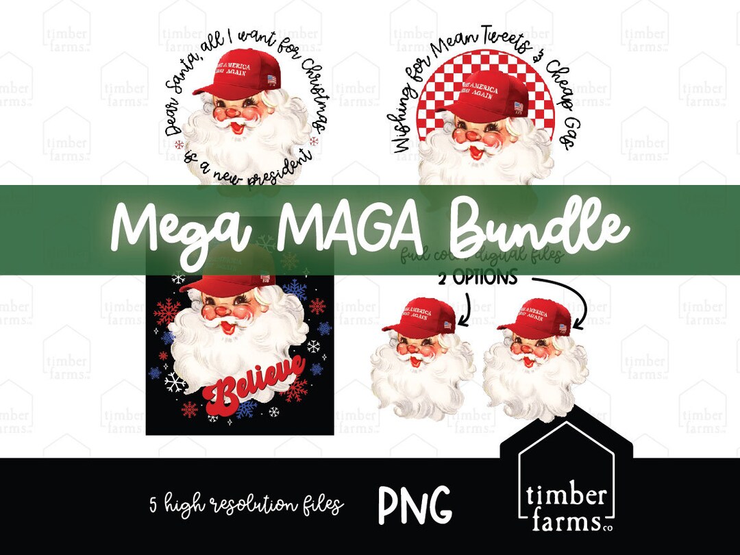 Mega Bundle MAGA Santa Claus | Digital Download | Trump | Vintage ...