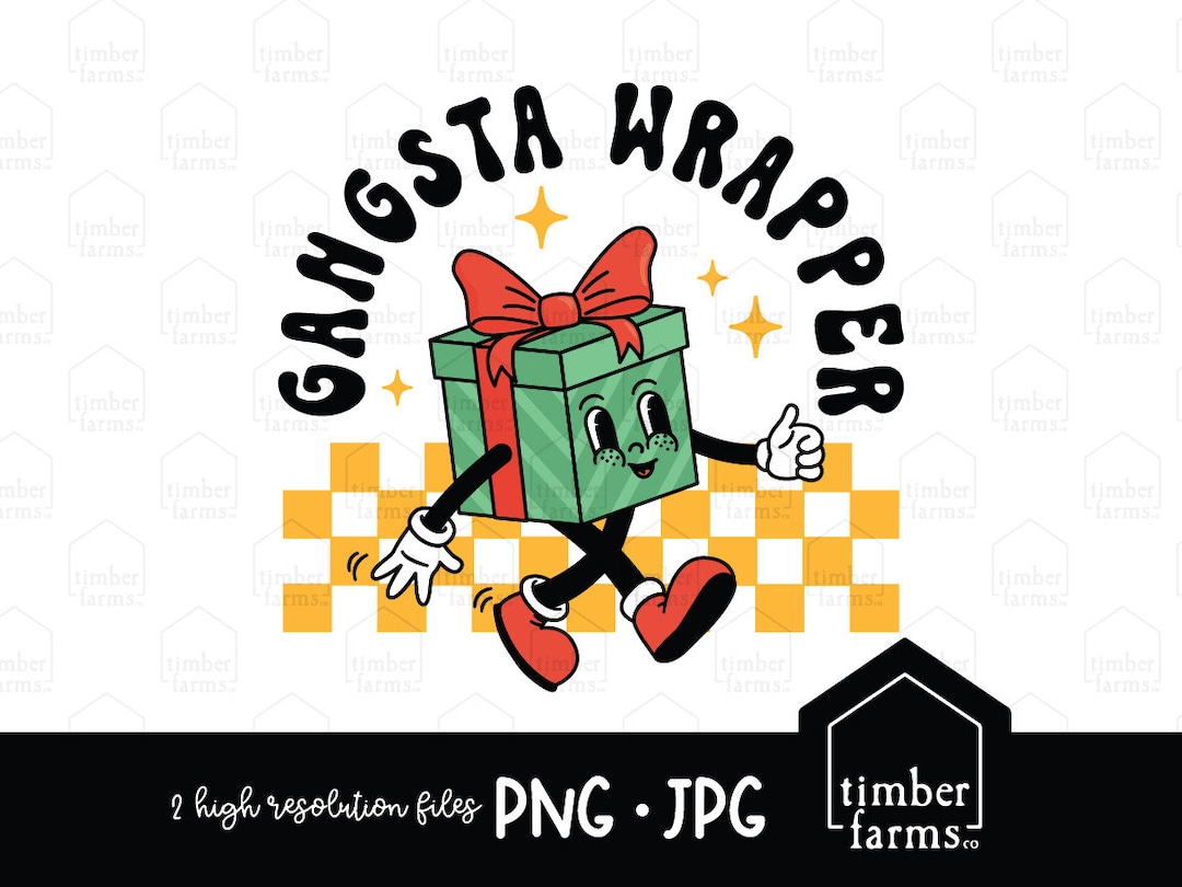 Gangsta Wrapper Digital Download Retro Christmas - Etsy