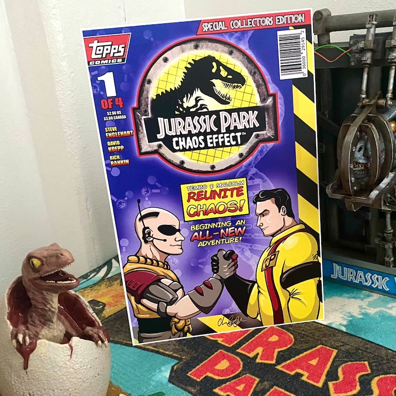Jurassic Park Chaos Effect Comic Book Art Prints Set of 4 Based on the ...