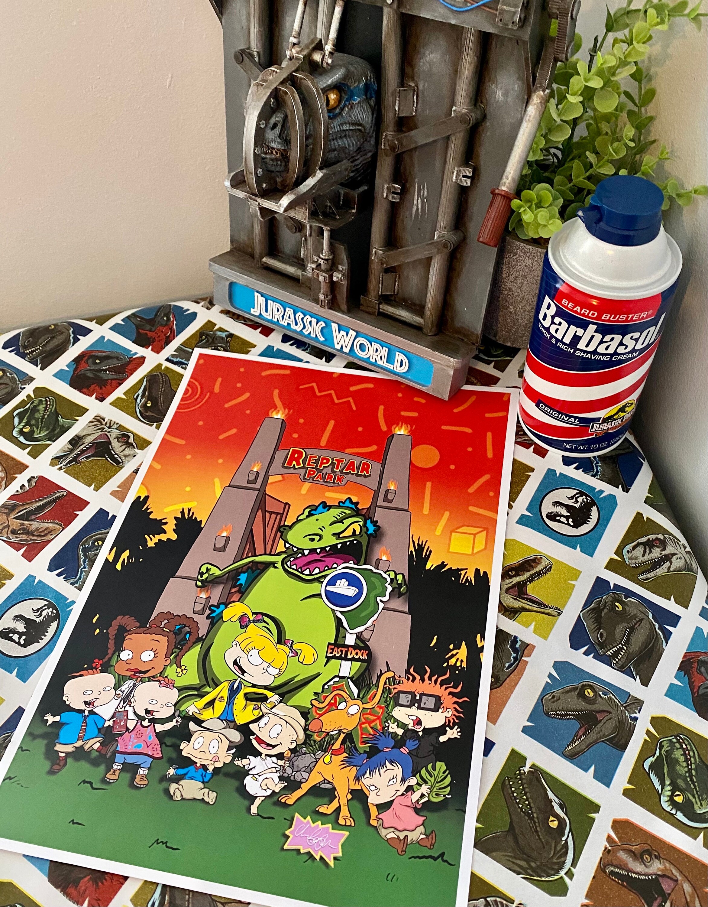 Jurassic Park Rugrats Parody Print - Funny Cross Over Artwork - Etsy