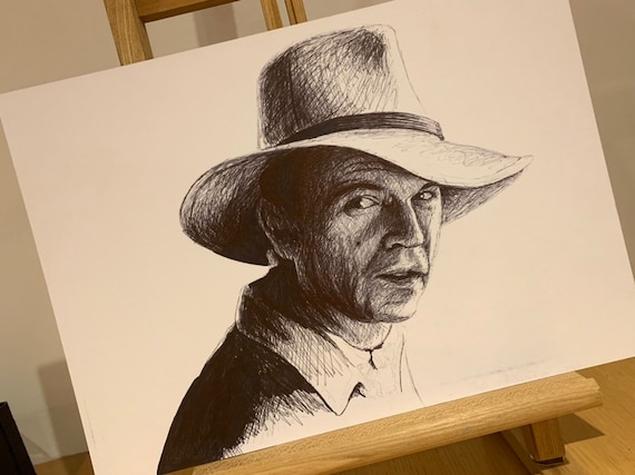 Alan Grant Jurassic Park Original Pen Artwork by Chris Kay | Etsy