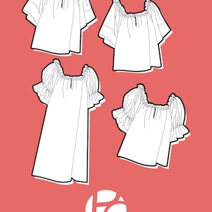 Basic Chemise Blouse Sewing Pattern | 2 Sleeve Options | Nightdress ...