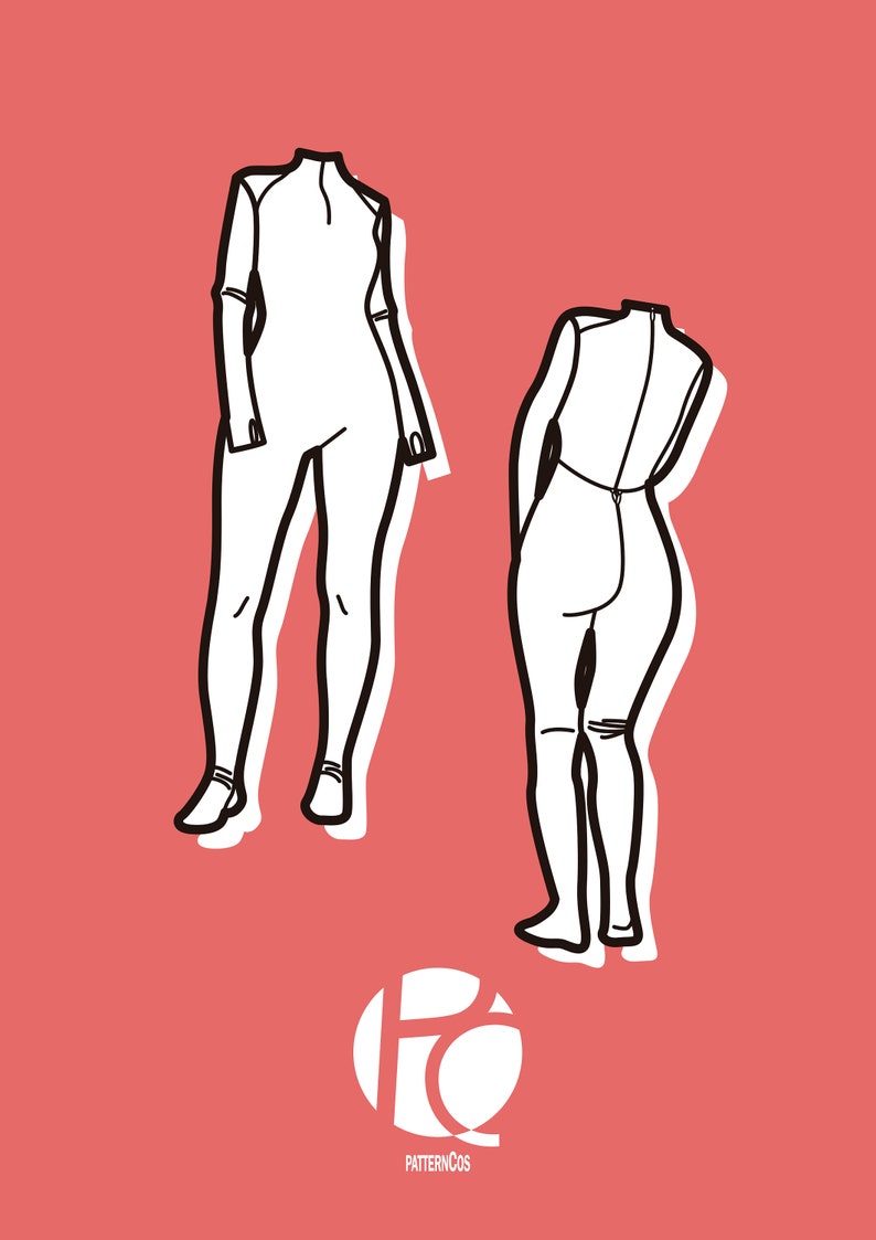 Elastic Bodysuit Sewing Pattern | Cosplay Zentai Pattern | Superhero ...
