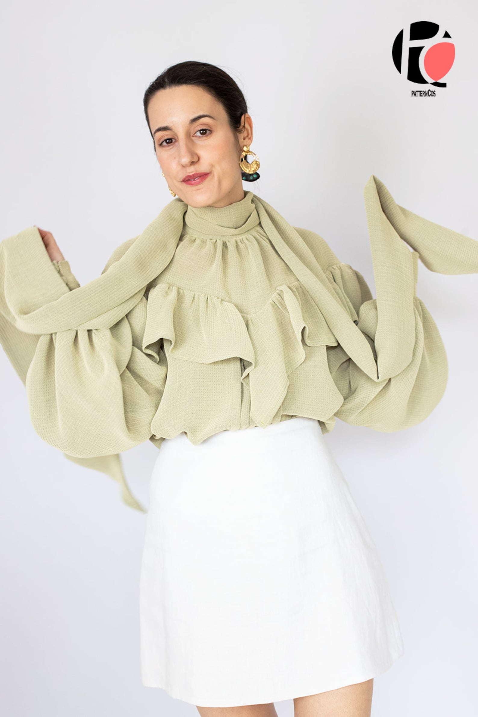 Loose-fit Blouse Sewing Pattern With Puffy Sleeves | Romantic Blouse ...