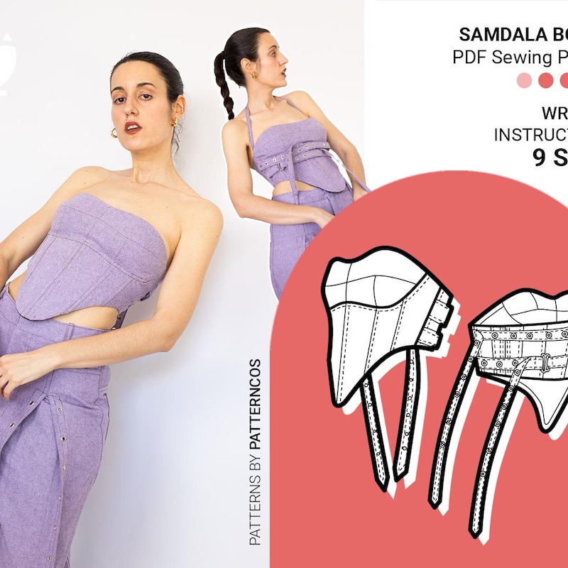 Denim Corset Belt Pattern - Etsy