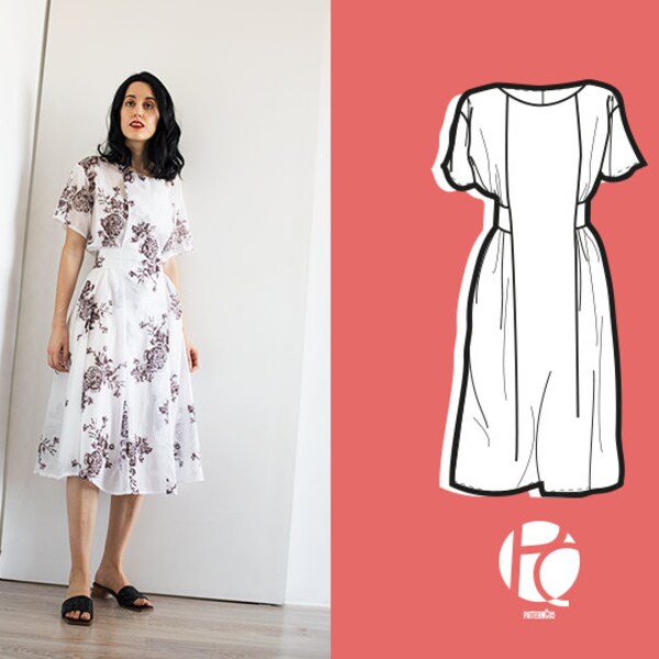 Midi Dress Pattern - Etsy