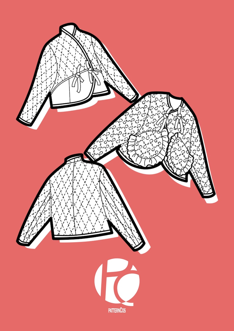 Quilted Jacket Sewing Pattern | Kimono Jacket Pattern | Winter Quilt ...