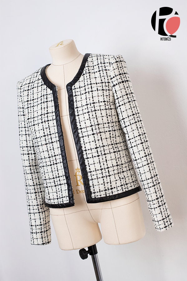Tweed Couture Jacket Sewing Pattern | Elegant Jacket Design | Tailored ...