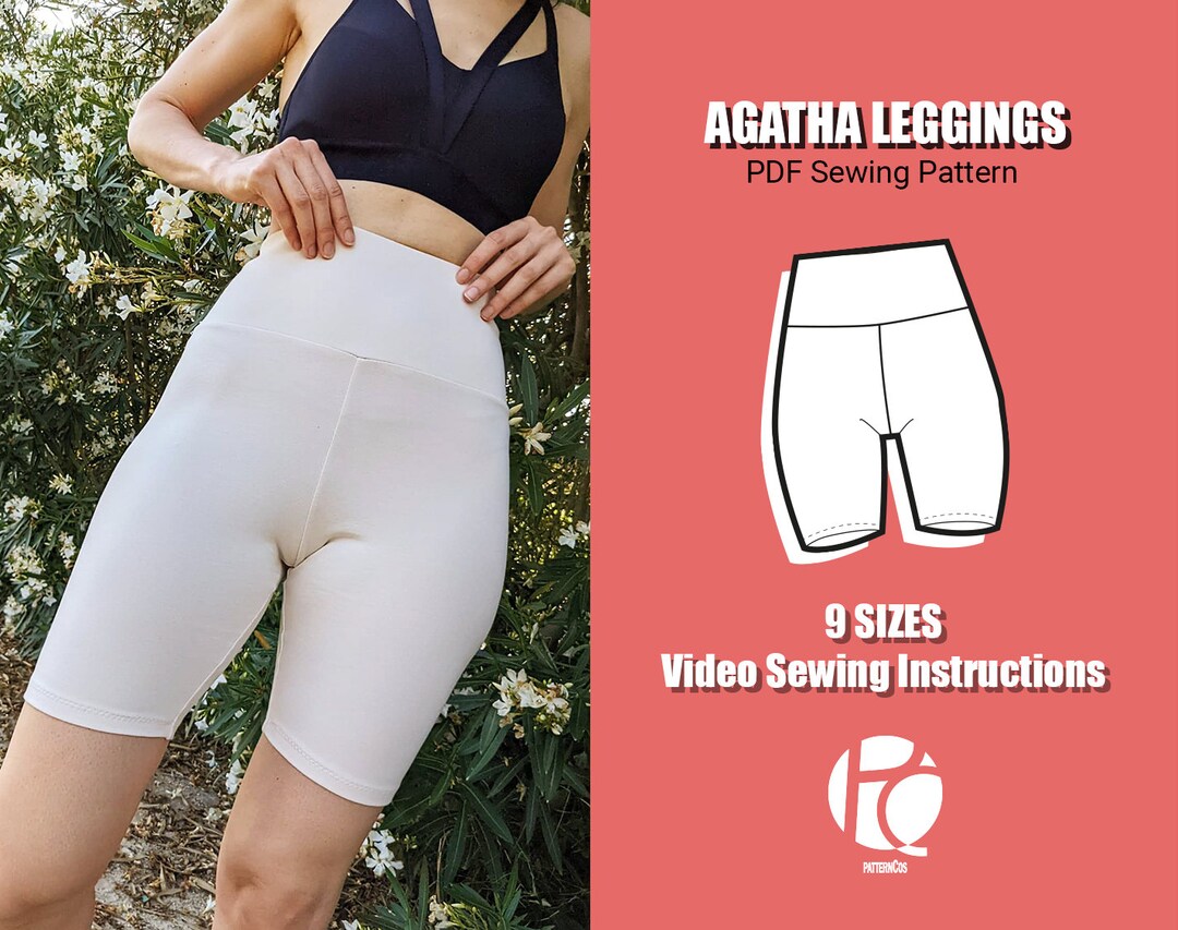 Elastic Leggins Sewing Pattern High-waist Sport Leggins Pattern for ...