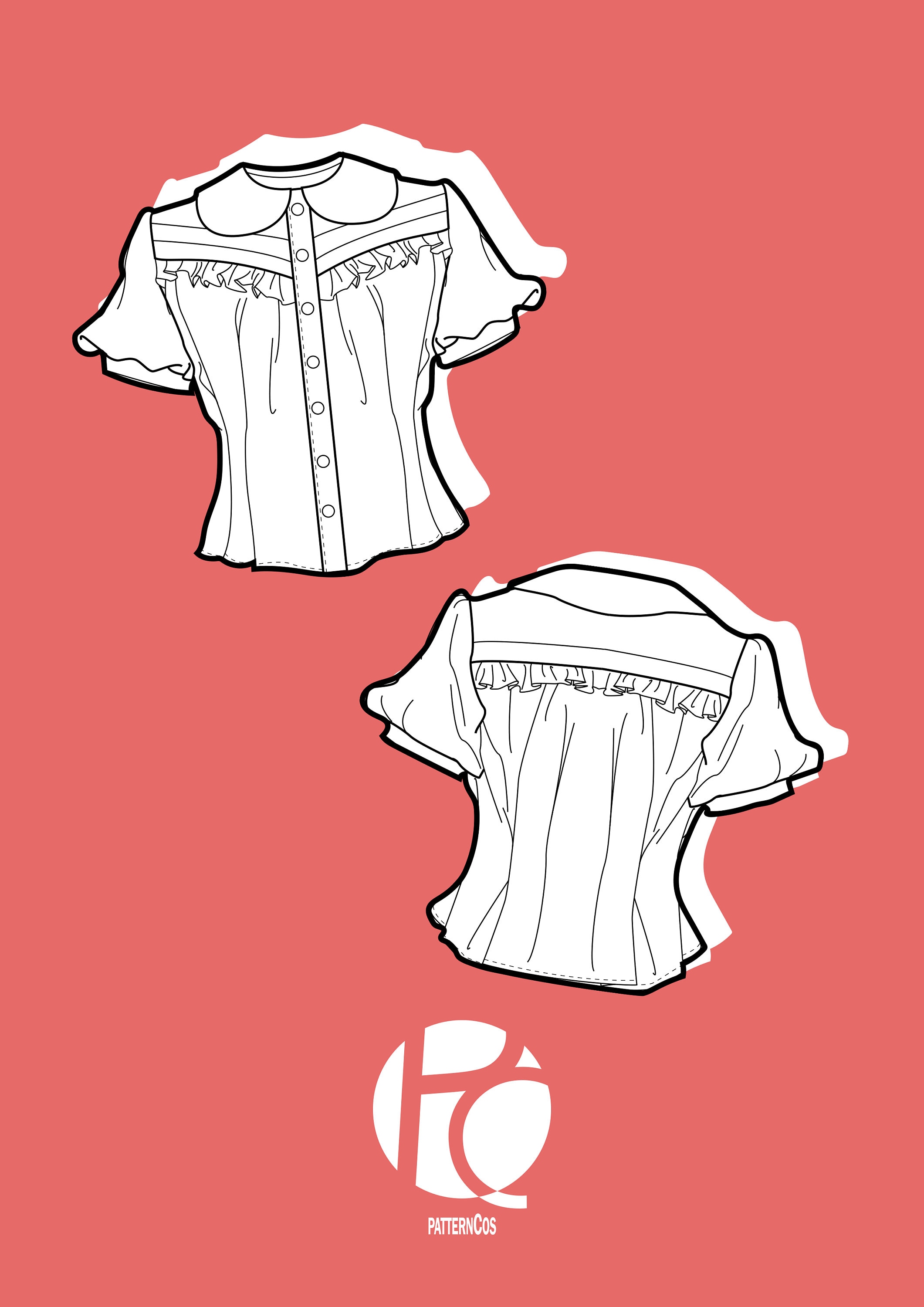 Romantic Blouse Sewing Pattern | Cute Victorian Inspired Shirt Pattern ...