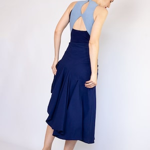 Cascade Draped Skirt Sewing Pattern | Midi High-waist Skirt Pattern ...