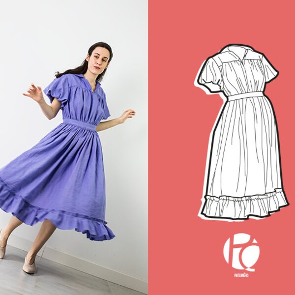 Cottagecore Dress Pattern - Etsy