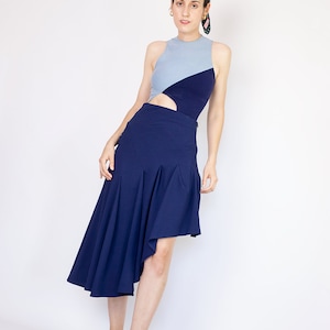 Cascade Draped Skirt Sewing Pattern | Midi High-waist Skirt Pattern ...