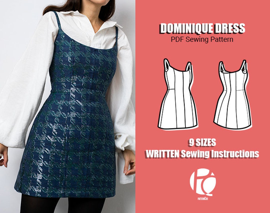 Basic Mini Dress Sewing Pattern Easy Summer Dress Pattern - Etsy UK