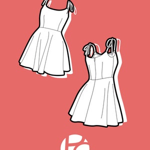 Easy Dress Sewing Pattern | Flared Circular Skirt Pattern | Mini Dress ...