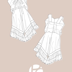 1890s Edwardian Combinations. Victorian Underwear | 8 SIZES | PDF ...