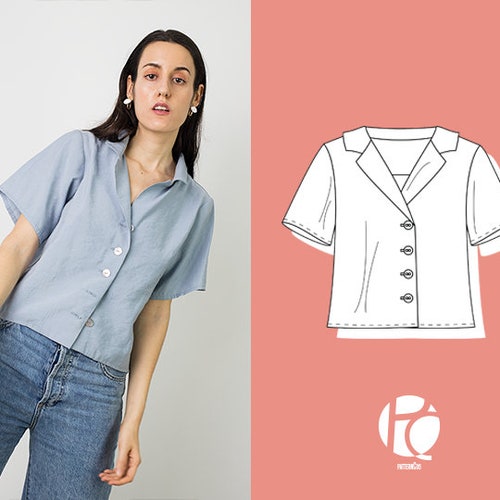 Ruffled Blouse and Dress Sewing Pattern PDF Sizes XS / S / M / | Etsy