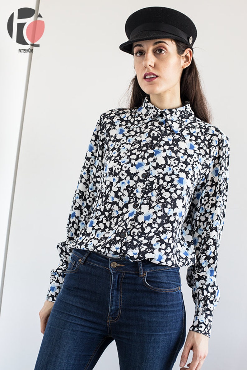 Mireia Buttoned Blouse 6 SIZES PDF Sewing Pattern - Etsy