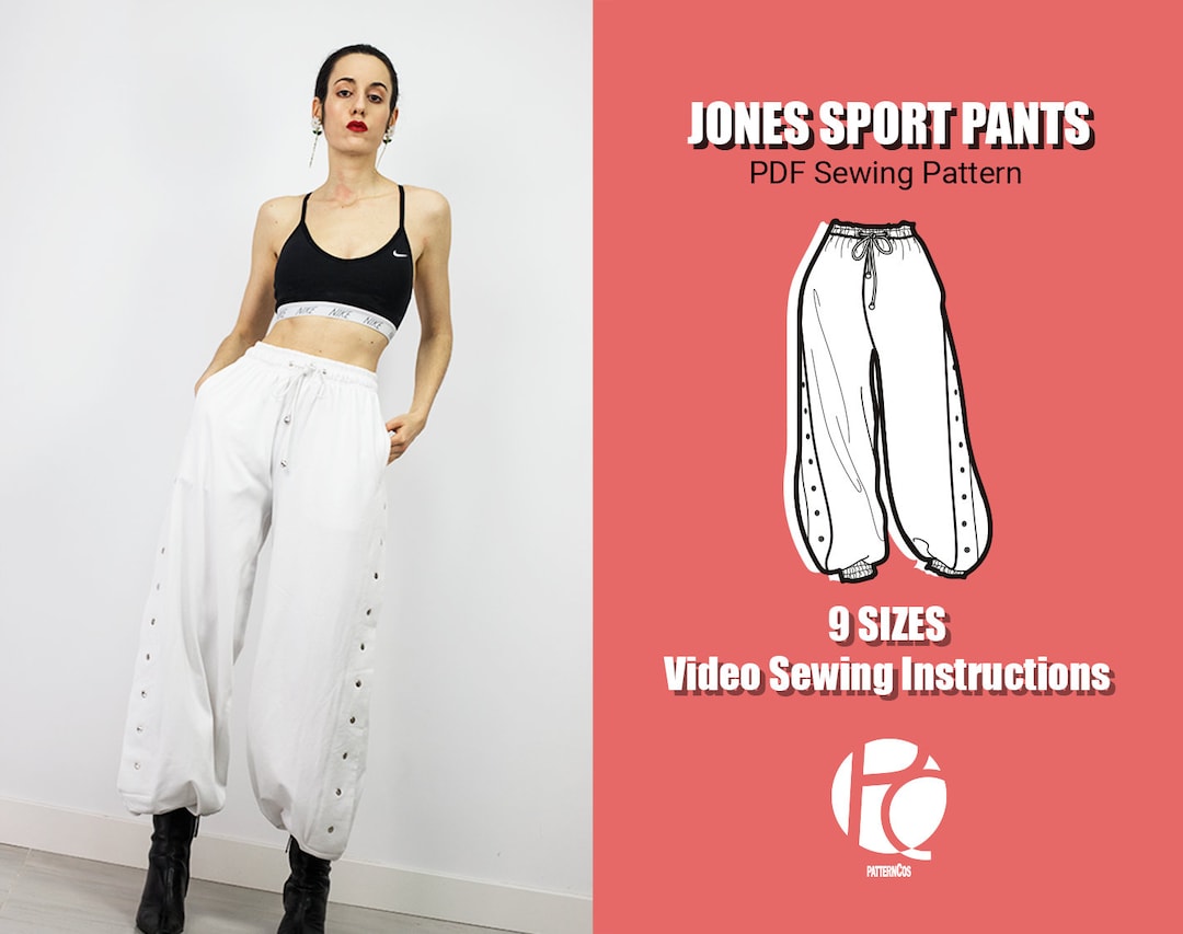 Wide Leg Sports Pants Sewing Pattern | Basketball Inspired Jogging ...