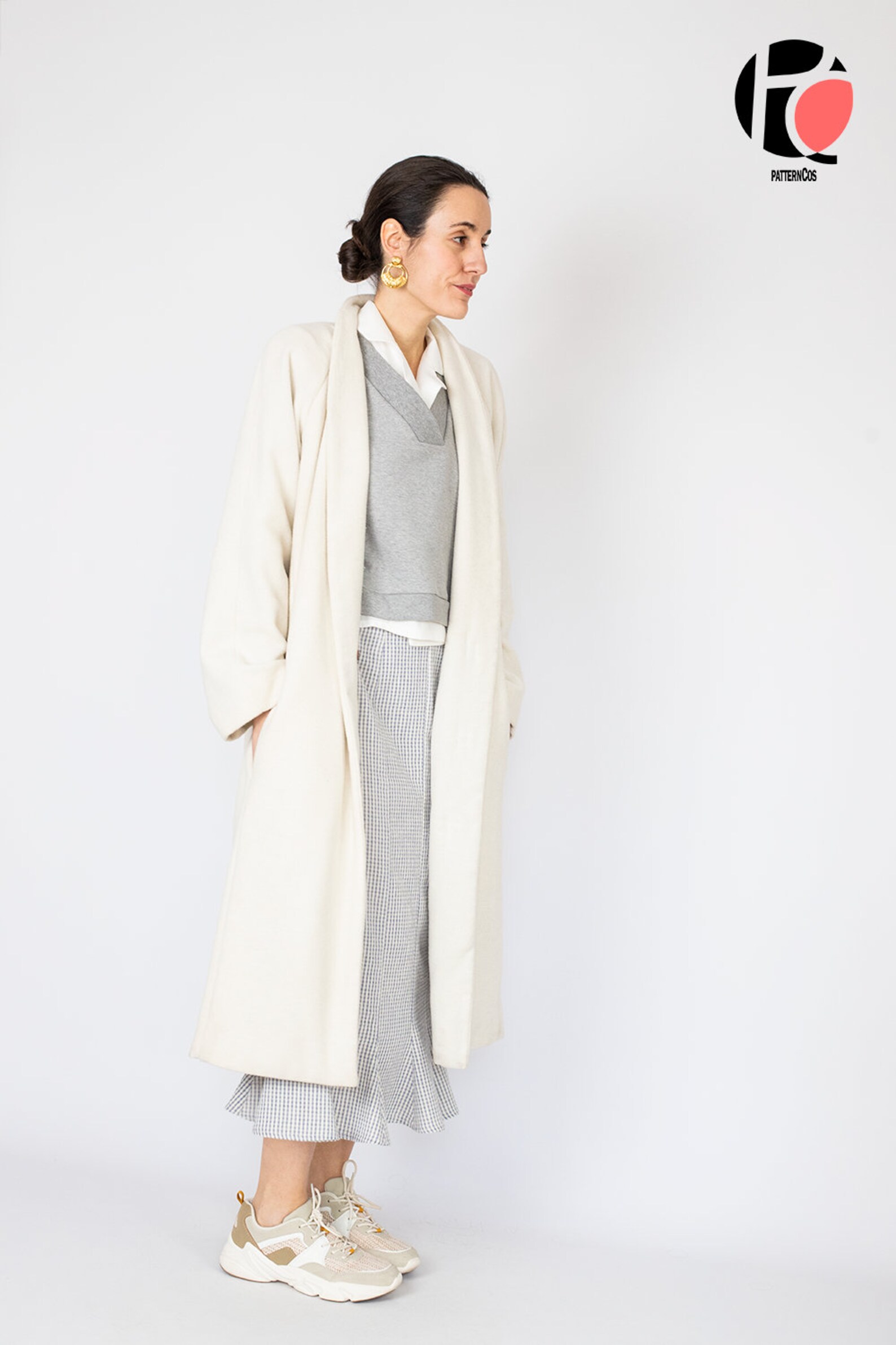 Ranglan Wide Coat Sewing Pattern | Winter Jacket Pattern for Women ...