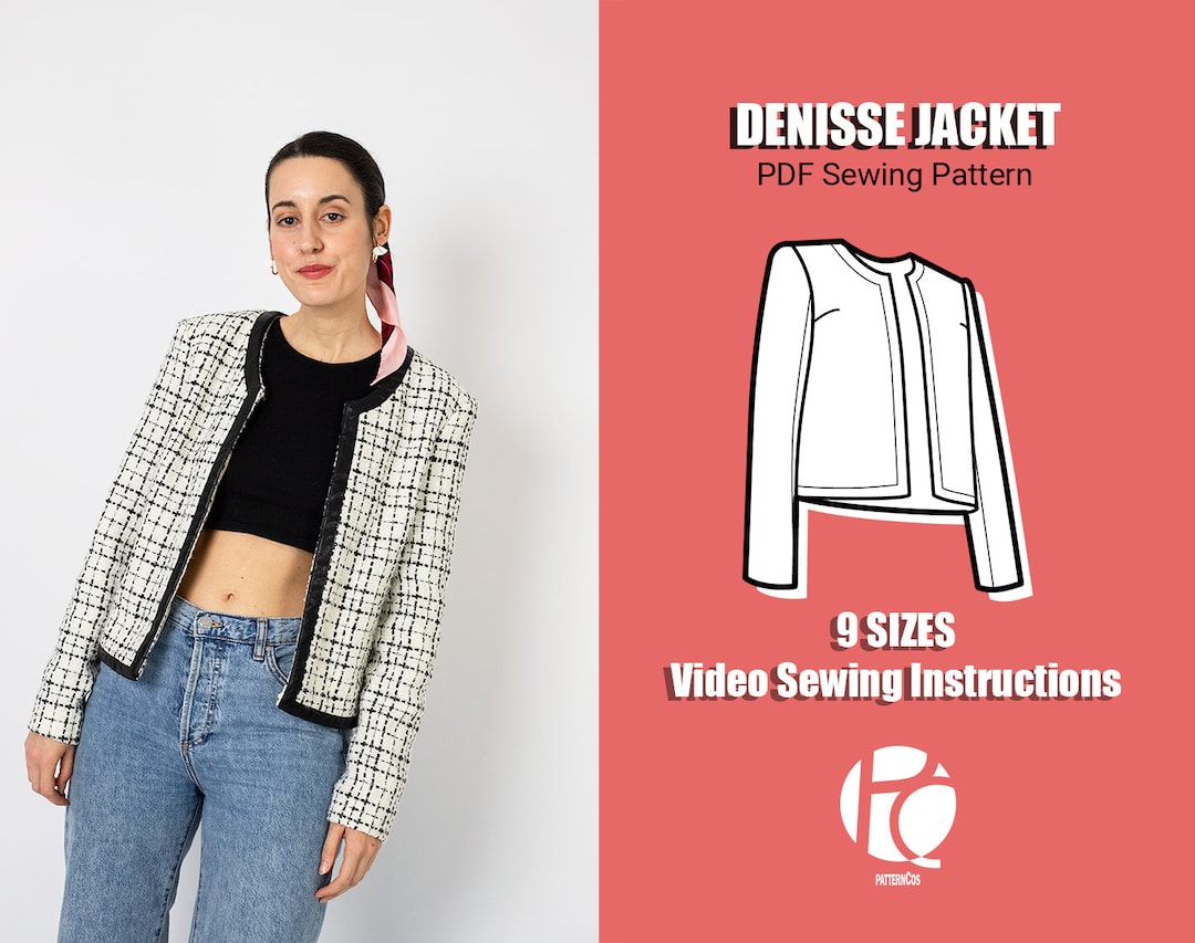 Tweed Couture Jacket Sewing Pattern | Elegant Jacket Design | Tailored ...