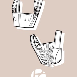 Short Regency Stay 1800-1820 Sewing Pattern | Corset Sewing Pattern for ...