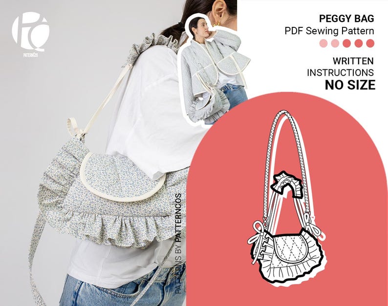 Bag Sewing Pattern | Adjustable Shoulder Strap and Handle Options ...