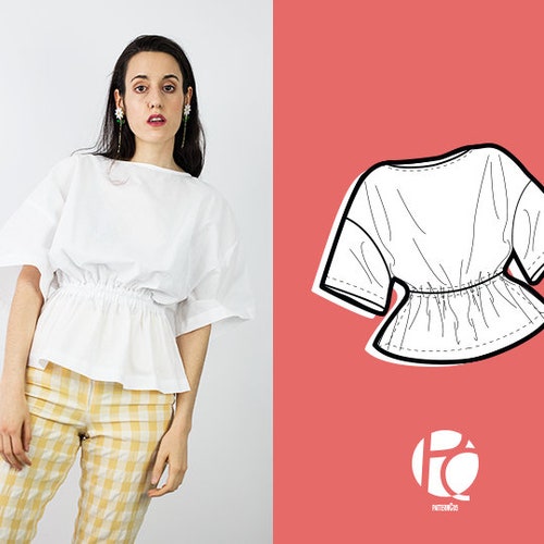 Susan Blouse PDF Sewing Pattern Blouse Pattern 6 SIZES - Etsy