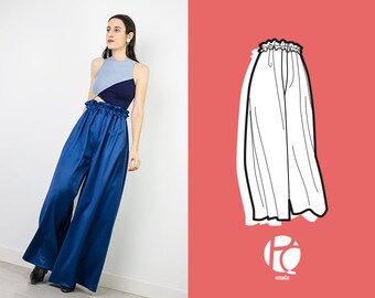 Wide Leg Pants Pattern | Etsy