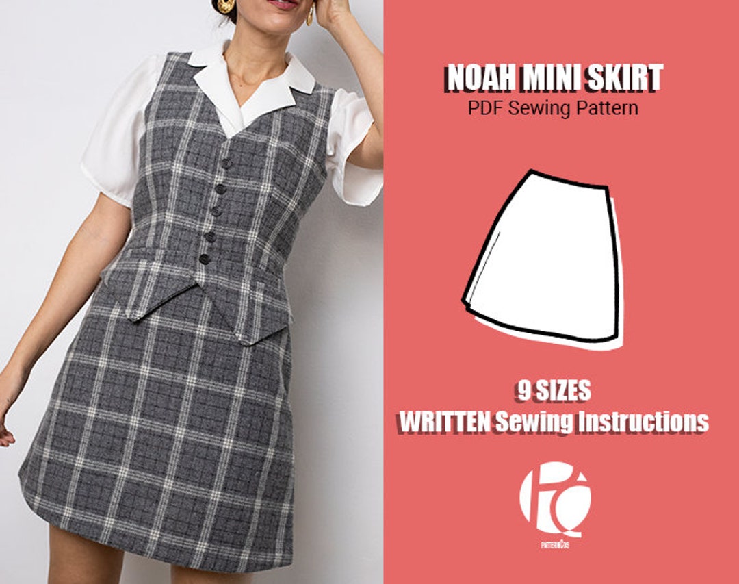 Summer Mini Skirt Pattern. Cute A Line Skirt Pattern. 9 - Etsy
