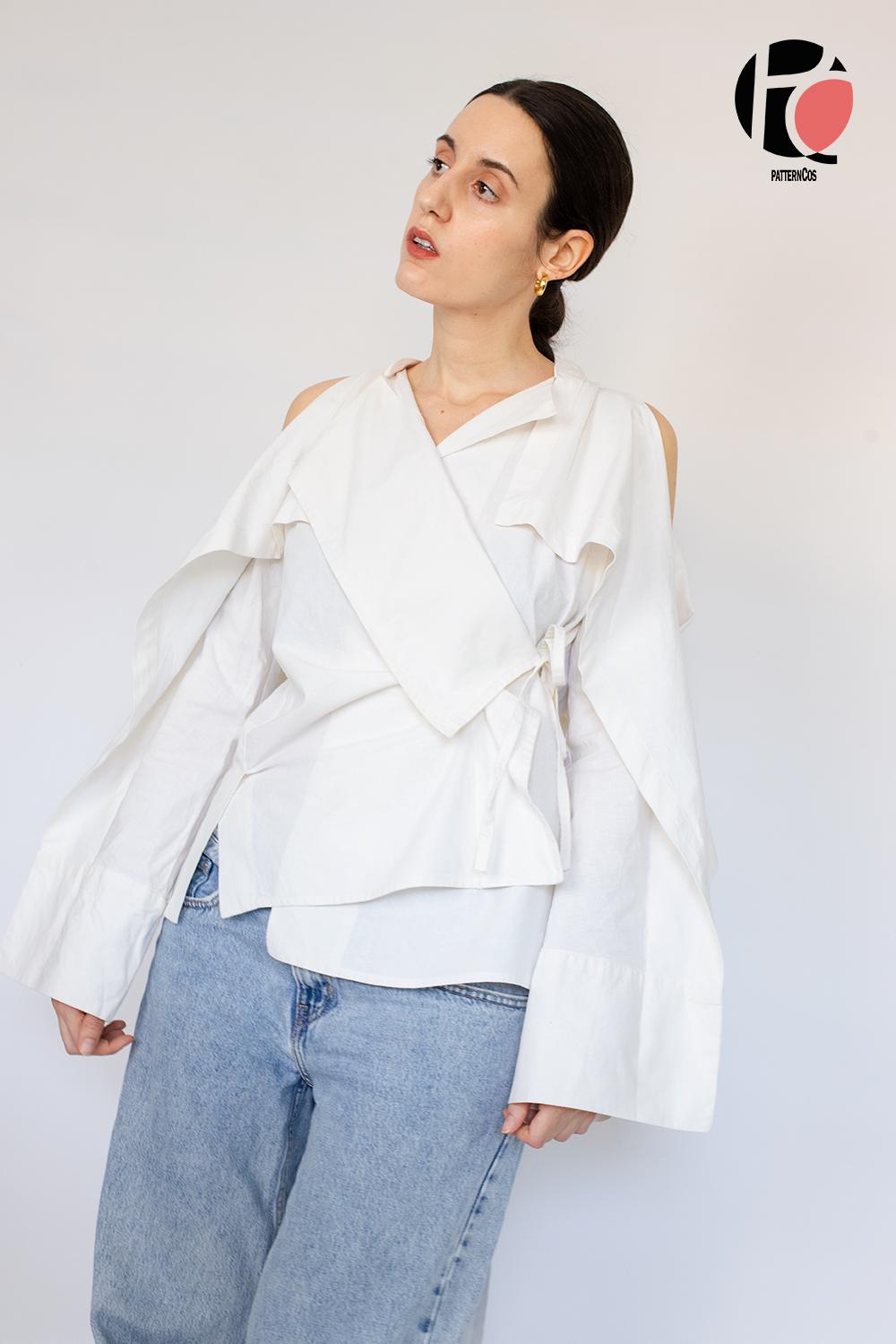 Japanese Style Blouse Sewing Pattern | Kimono Inspired Shirt Pattern ...