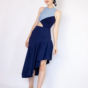 Cascade Draped Skirt Sewing Pattern | Midi High-waist Skirt Pattern ...