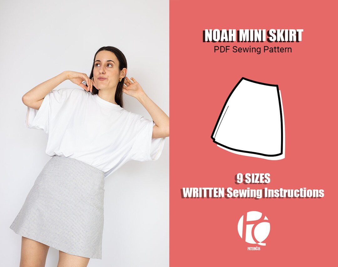 Summer Mini Skirt Pattern | Cute A Line Skirt Pattern | Easy Skirt ...