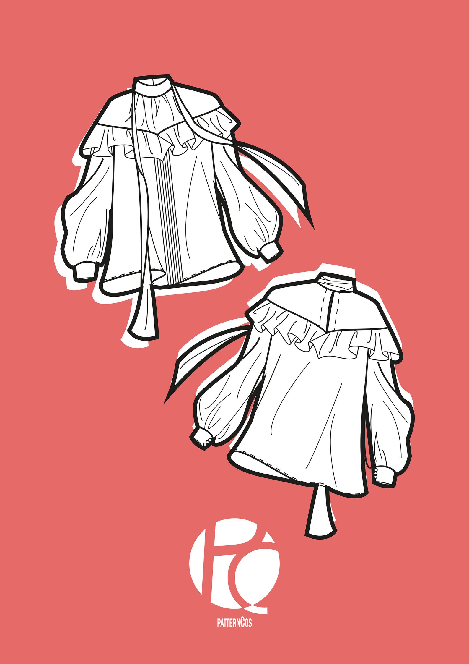 Loose-fit Blouse Sewing Pattern With Puffy Sleeves | Romantic Blouse ...