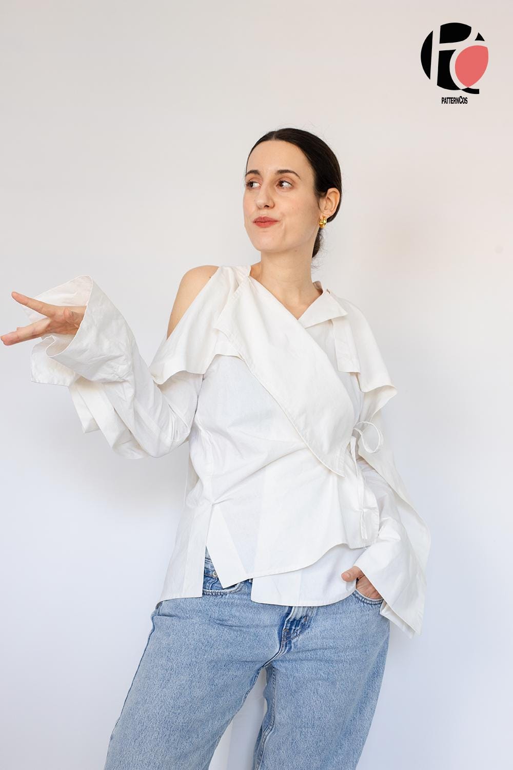Japanese Style Blouse Sewing Pattern | Kimono Inspired Shirt Pattern ...