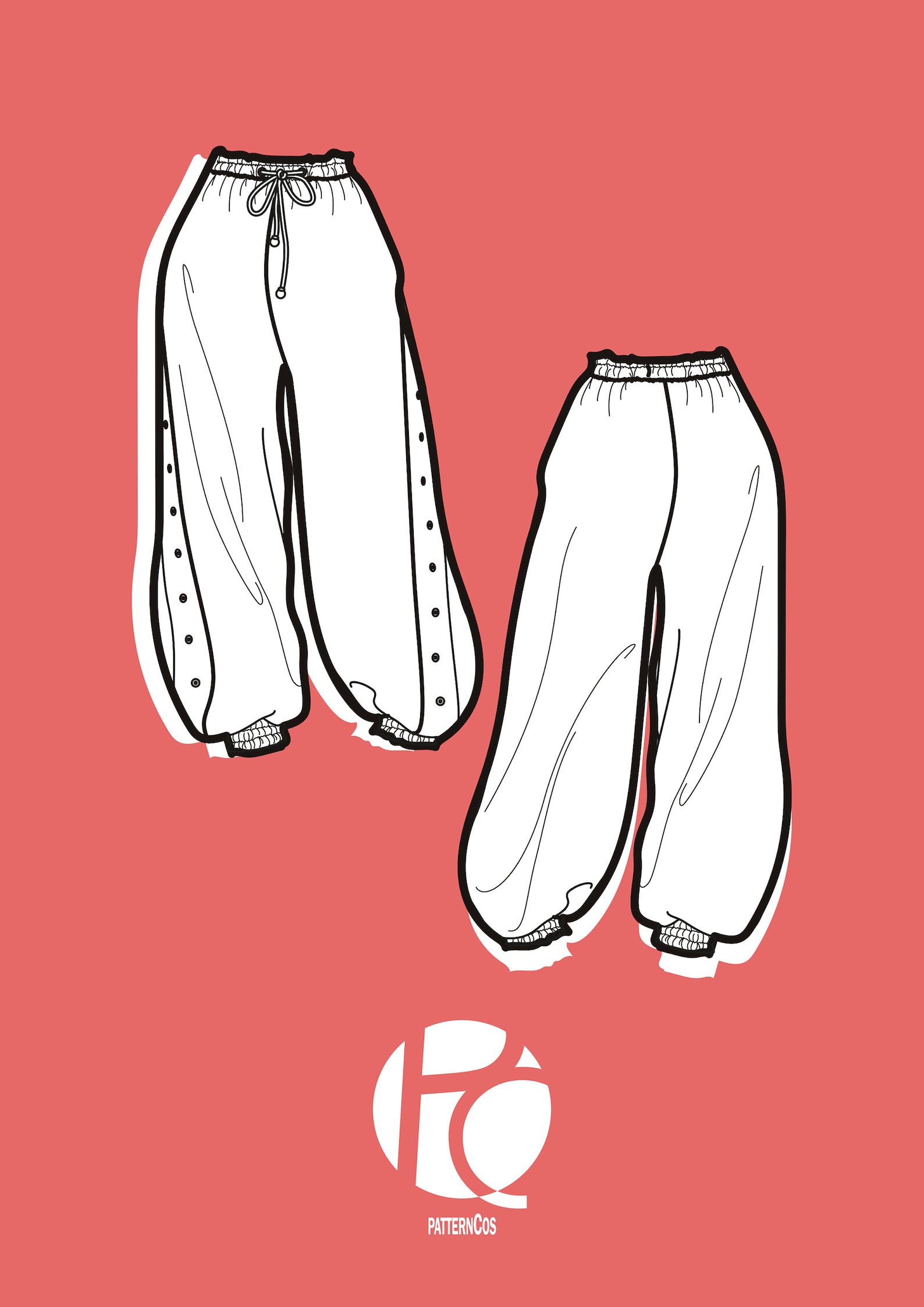 Wide Leg Sports Pants Sewing Pattern | Basketball Inspired Jogging ...